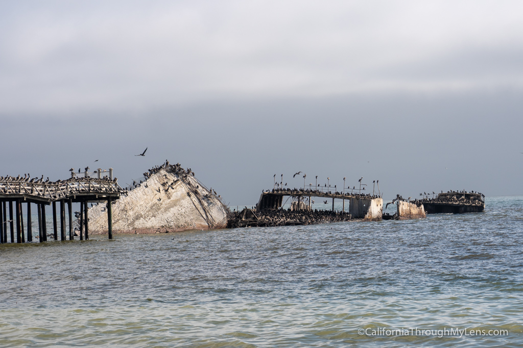 Seacliffs State Beach: Sunken Ship at the End of the Pier in Aptos, CA ...