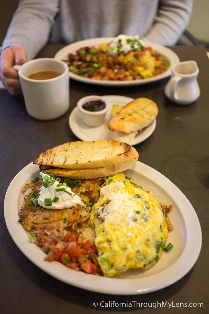 Grounds Restaurant in Murphys: Braised Chicken Omelettes and Potato ...