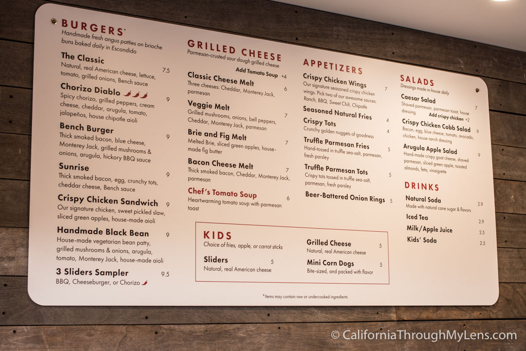 Burger Bench on Grand Avenue, Escondido | Escondido Grapevine